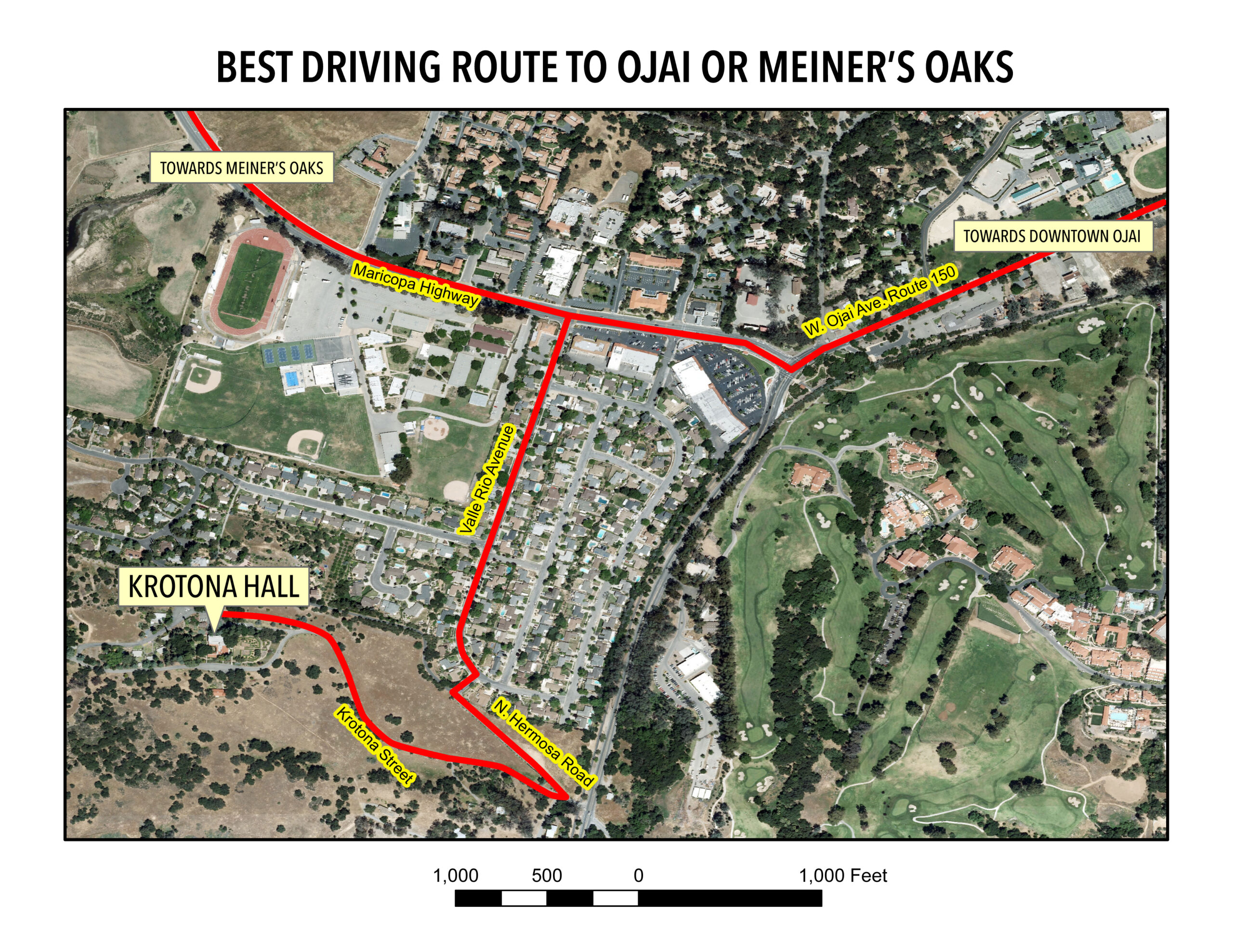 Easy Exit Route from Krotona to Ojai or Meiners Oaks - Ojai Herbal